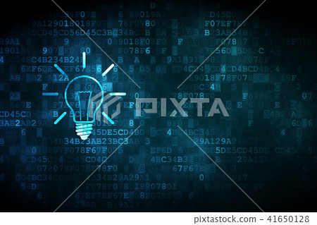 Finance concept: Light Bulb on digital background - Stock Illustration ...