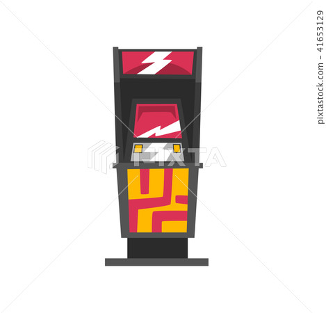 Modern slot machine vector Illustration on a... - Stock Illustration ...