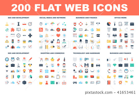 Flat Web Icons - Stock Illustration [41653461] - PIXTA