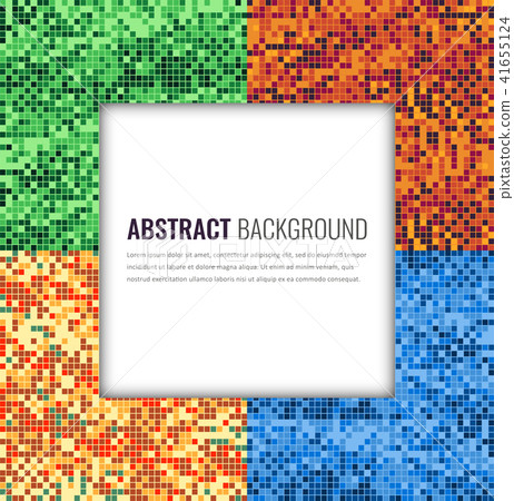 Abstract pixel backgrounds set. Party... - Stock Illustration [41655124 ...