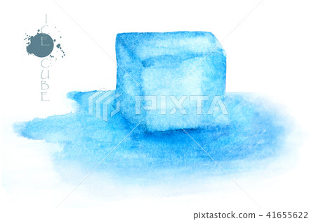 Ice cube - watercolor painting - Stock Illustration [41655622] - PIXTA