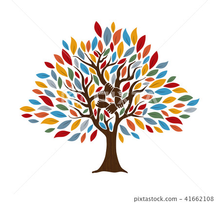 Helping Hands Tree Clip Art