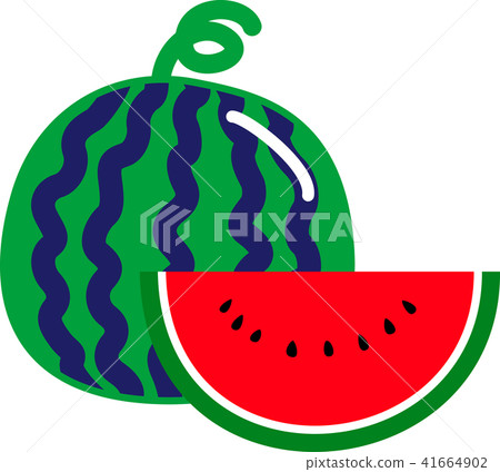 One piece of watermelon - Stock Illustration [41664902] - PIXTA