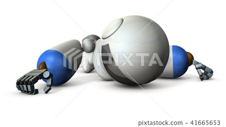 A robot collapsed in trouble - Stock Illustration [41665653] - PIXTA