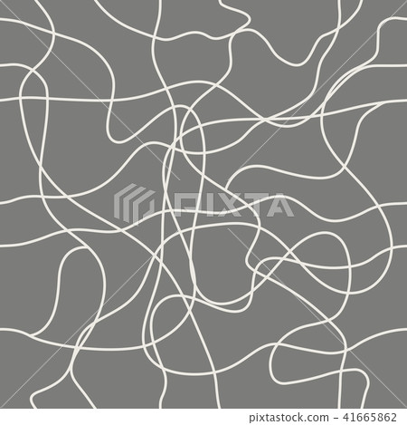 Seamless geometric pattern, tangled lines waves - Stock Illustration ...