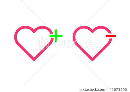 Add heart and remove lover symbol flat icon vector - Stock Illustration ...