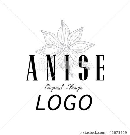 Anise logo original design, culinary spice... - Stock Illustration ...