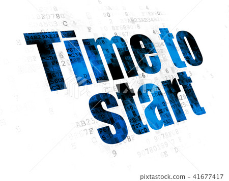 Timeline concept: Time to Start on Digital... - Stock Illustration ...