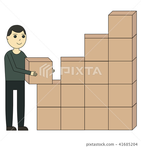 Unloading of goods. Cartoon character - Stock Illustration [41685204 ...