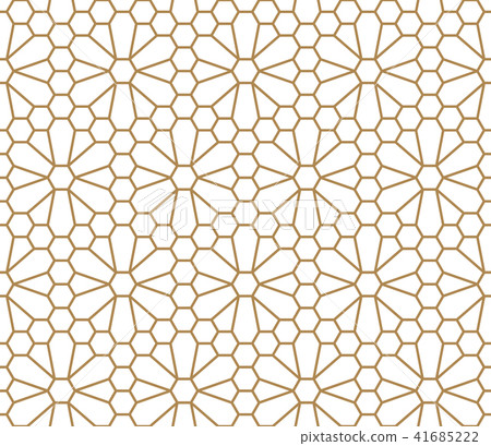 Seamless pattern based on Kumiko pattern - Stock Illustration [41685222 ...
