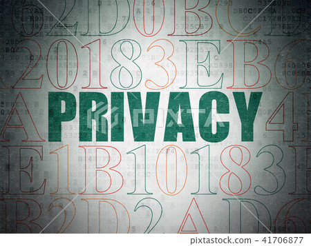 Privacy concept: Privacy on Digital Data Paper... - Stock Illustration ...