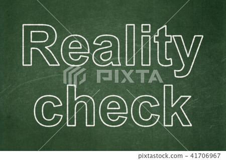Finance concept: Reality Check on chalkboard... - Stock Illustration ...