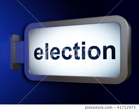 Politics concept: Election on billboard background - Stock Illustration ...