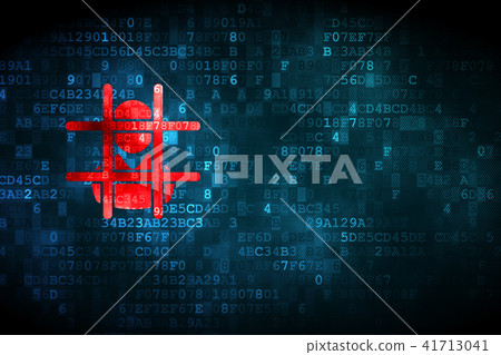 Law concept: Criminal on digital background - Stock Illustration ...