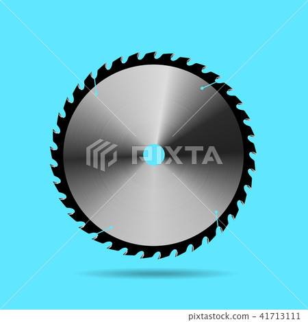 Circular saw blade on blue background - Stock Illustration [41713111 ...
