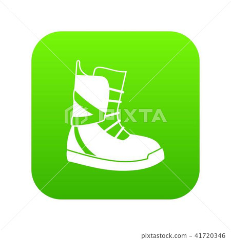 Boot for snowboarding icon digital green-插圖素材 [41720346] - PIXTA圖庫