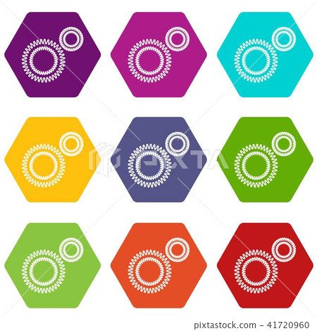 Mildew virus icons set 9 vector - Stock Illustration [41720960] - PIXTA