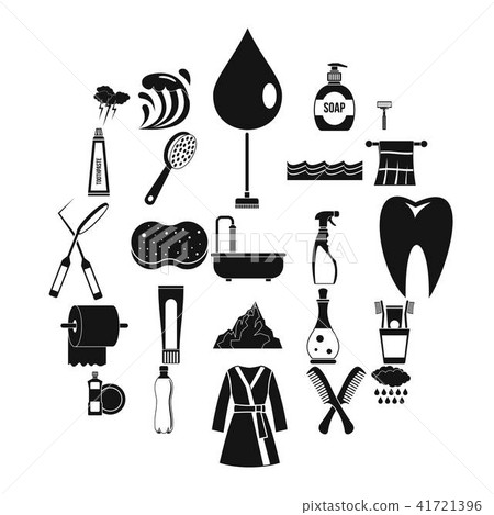 Wash icons set, simple style - Stock Illustration [41721396] - PIXTA