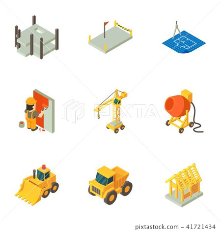 Formation icons set, isometric style - Stock Illustration [41721434 ...