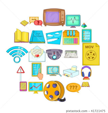 Gen icons set, cartoon style - Stock Illustration [41721475] - PIXTA