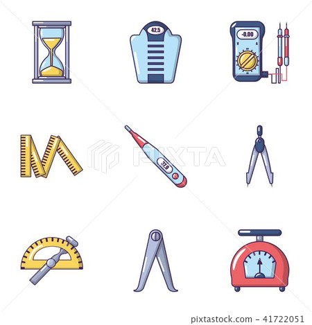 Measure icons set, cartoon style - Stock Illustration [41722051] - PIXTA