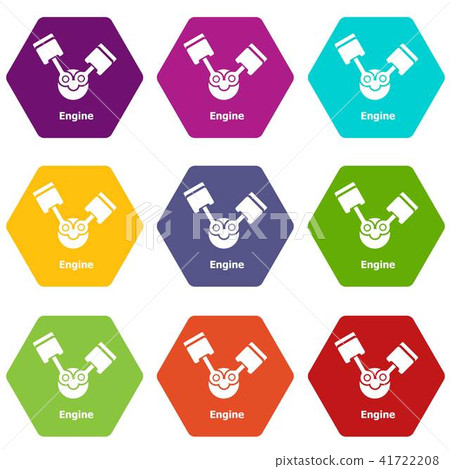 Engine icons set 9 vector-插圖素材 [41722208] - PIXTA圖庫