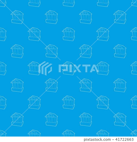 Bank pattern vector seamless blue - Stock Illustration [41722663] - PIXTA