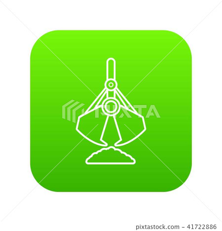 Excavator bucket icon green vector - Stock Illustration [41722886] - PIXTA