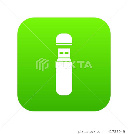 USB flash drive icon digital green - Stock Illustration [41722949] - PIXTA