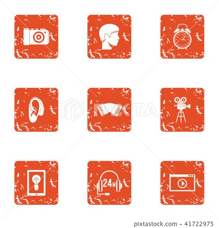Favourable icons set, grunge style - Stock Illustration [41722975] - PIXTA