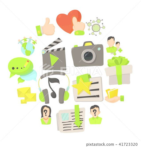Advertisement icons set, cartoon style - Stock Illustration [41723320 ...
