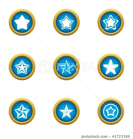 Wye icons set, flat style - Stock Illustration [41723389] - PIXTA