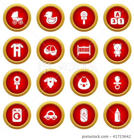 Baby born icons set, Simple style - Stock Illustration [41723642] - PIXTA