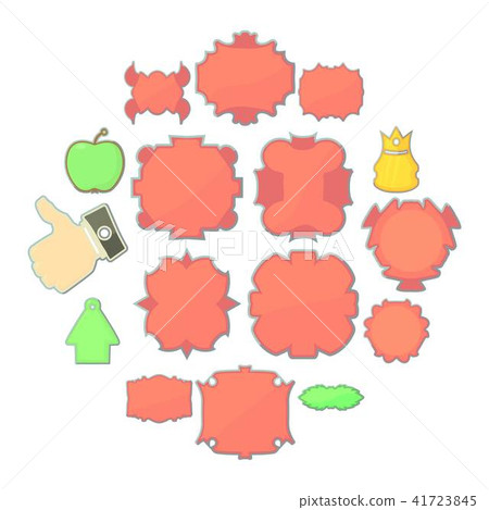 Different labels set, cartoon style - Stock Illustration [41723845] - PIXTA