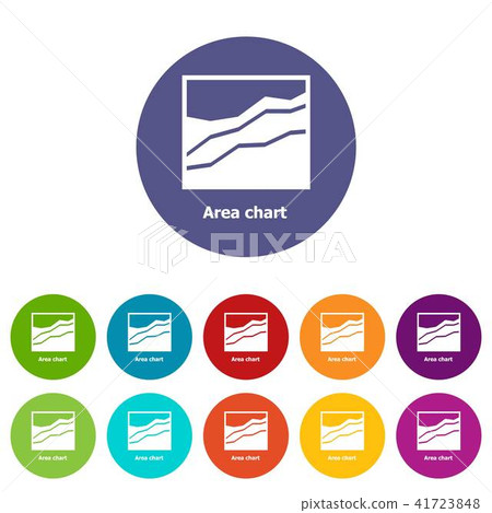 Area chart icons set vector color - Stock Illustration [41723848] - PIXTA