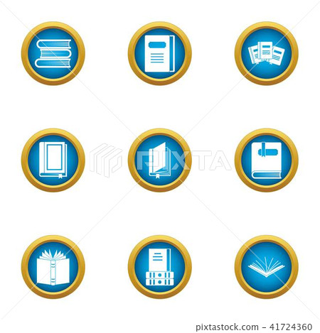 Book business icons set, flat style - Stock Illustration [41724360] - PIXTA