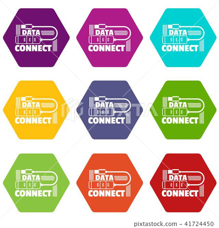 Data connect icons set 9 vector - Stock Illustration [41724450] - PIXTA