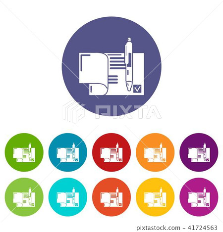 Treaty icons set vector color - Stock Illustration [41724563] - PIXTA