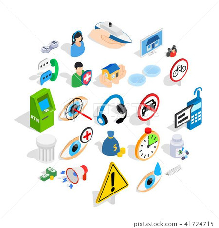 Concern icons set, isometric style - Stock Illustration [41724715] - PIXTA