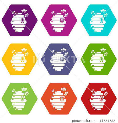 Swarm icons set 9 vector - Stock Illustration [41724782] - PIXTA