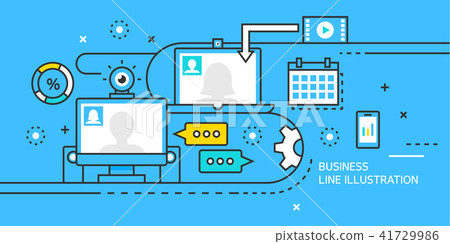 Business line illustration - Stock Illustration [41729986] - PIXTA