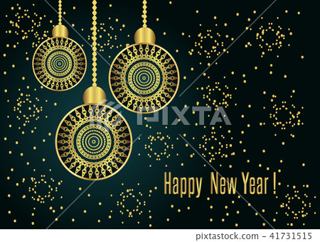 Happy new year vector illustration - Stock Illustration [41731515] - PIXTA