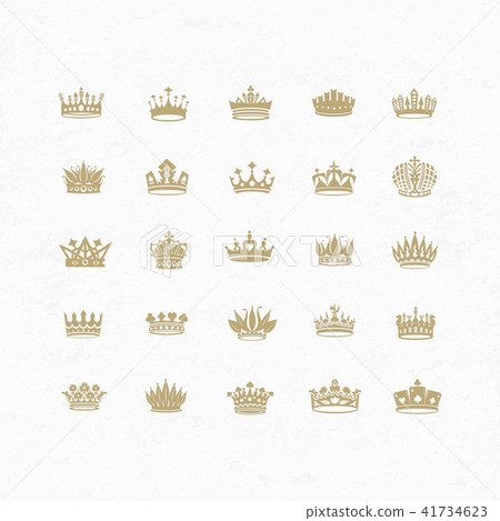 King and queen crowns symbols - Stock Illustration [41734623] - PIXTA