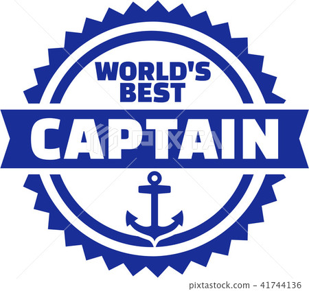 World's best captain emblem with anchor - Stock Illustration [41744136 ...