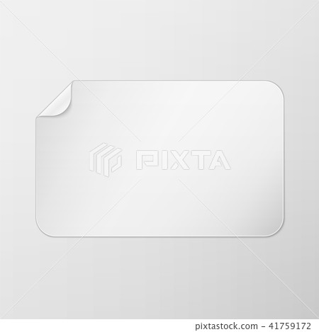 White Rectangle peel off paper sticker - Stock Illustration [41759172 ...