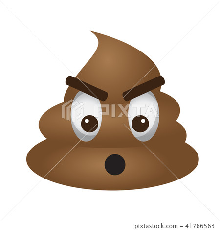 Angry poop emoji - Stock Illustration [41766563] - PIXTA