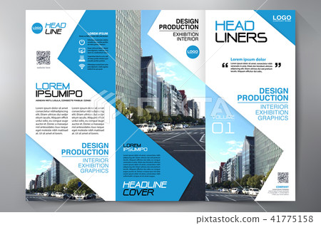 Brochure 3 fold flyer design a4 template. - Stock Illustration ...