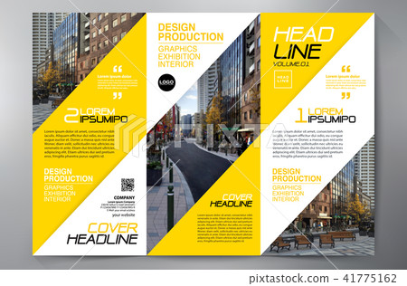 Brochure 3 fold flyer design a4 template. - Stock Illustration ...