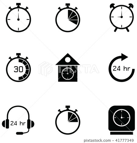 timer icon set - Stock Illustration [41777349] - PIXTA
