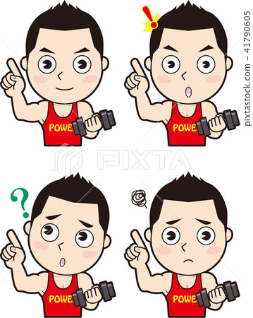 Macho man training 1 - Stock Illustration [41790605] - PIXTA